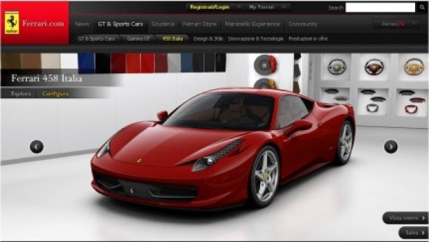 Ferrari 458 Italia: arriva il configuratore on-line - Autoblog