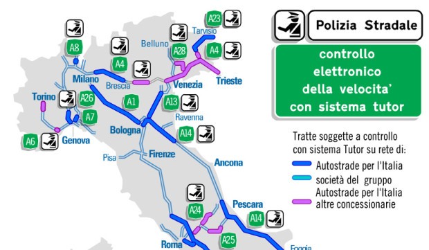 Tutor autostrade: come funziona e la mappa aggiornata - Autoblog
