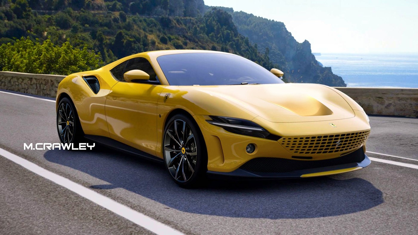 Ferrari Roma: un render la immagina a motore centrale - Autoblog