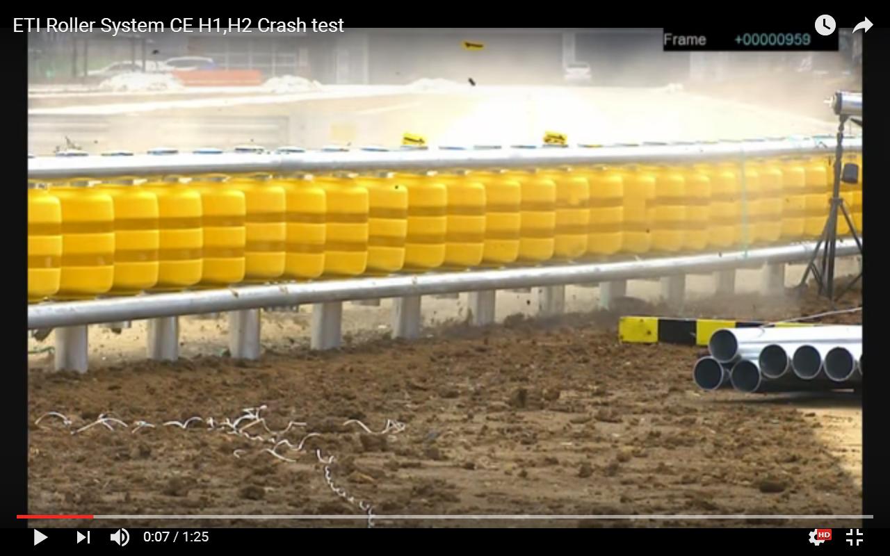 ETI Roller System: guard rail innovativo con tamburi rotanti - Motoblog
